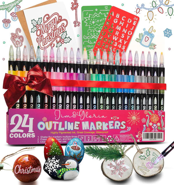 Glitter Outline Paint Markers – MAXOUTLET